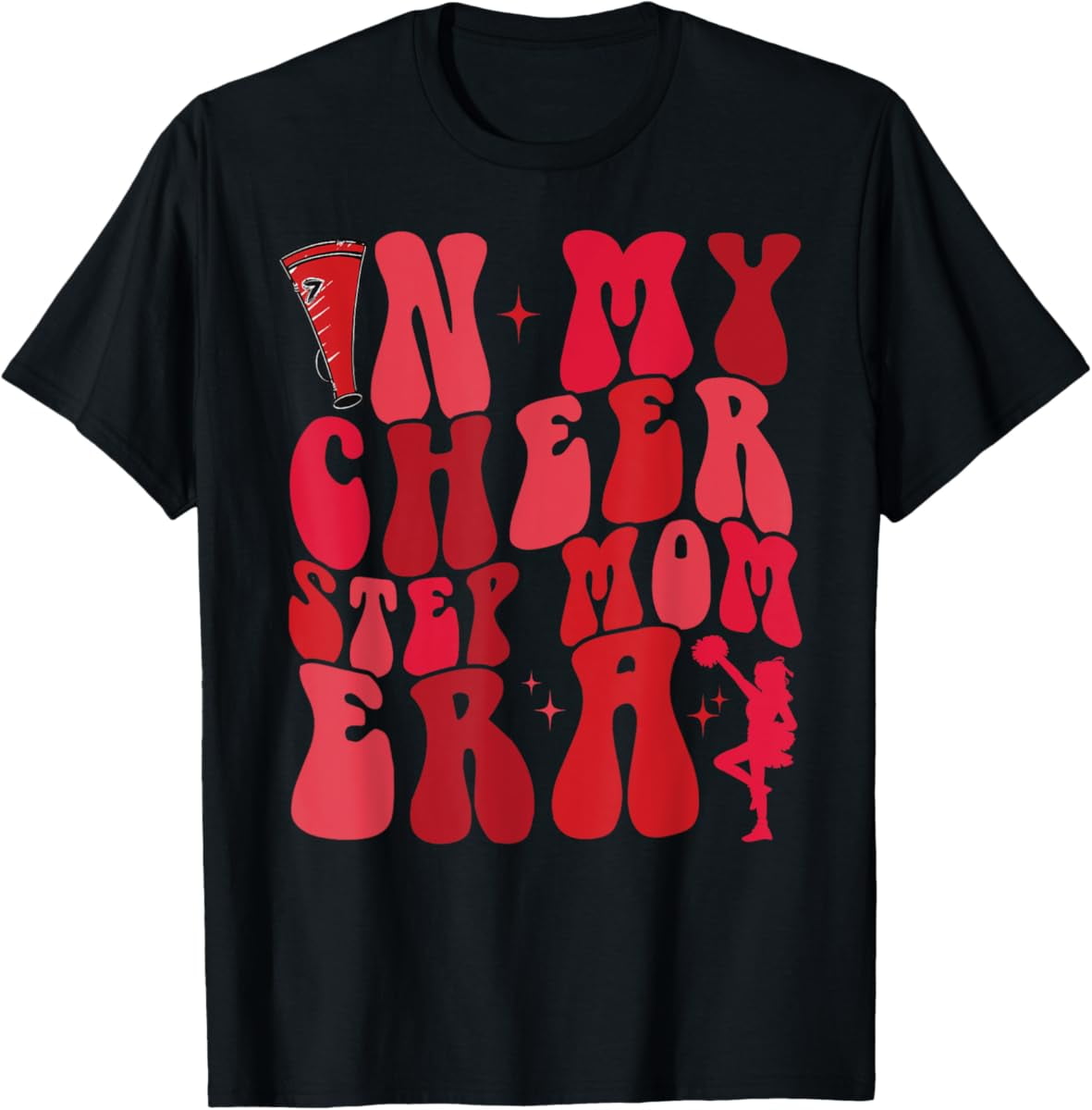 Fitzy In My Cheer Step Mom Era Cheerleading Women Girls Teens T-Shirt ...