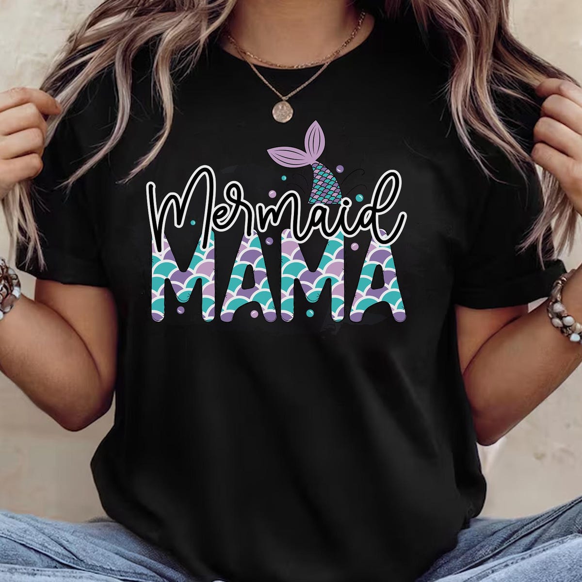 Fitzy Mermaid Mama Shirt, First Motherâ s Day Gift, New Mom Tee, Under ...