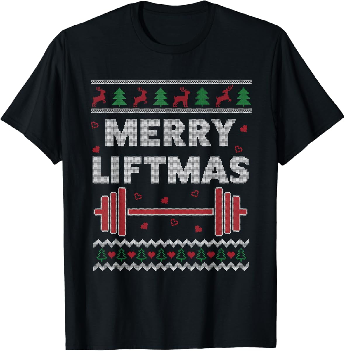 Fitzy Merry Liftmas Ugly Gym Workout Fitness T-Shirt Full Size S-5XL ...