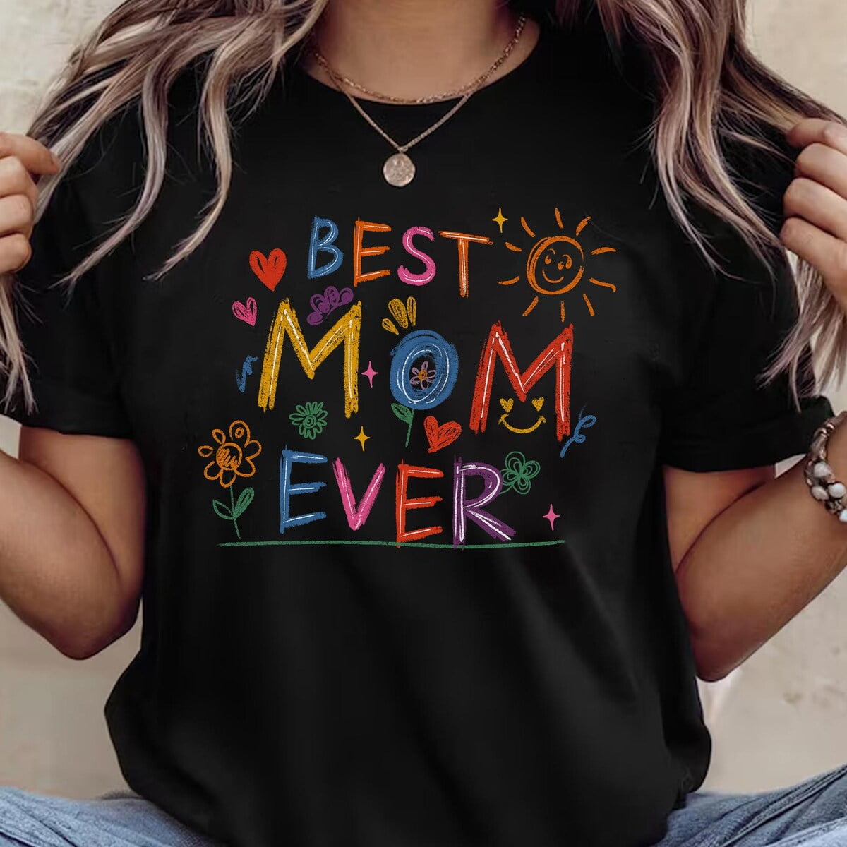 Fitzy Motherâ s Day Gift Tee, Mom Graphic T-Shirt, Best Mom Ever Shirt ...