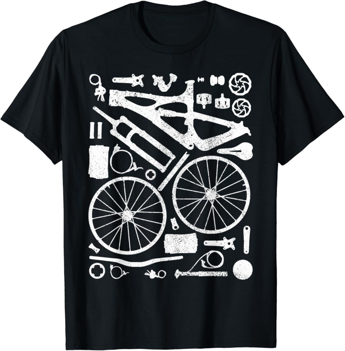 Fitzy Mountain Bike Parts MTB Bicycle Cycling Downhill Biker T-Shirt Full Size S-5XL - Walmart.com