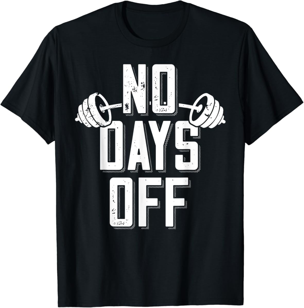Fitzy No Days Off Bodybuilder Saying Barbell Bodybuilding T-Shirt Full Size S-5XL - Walmart.com