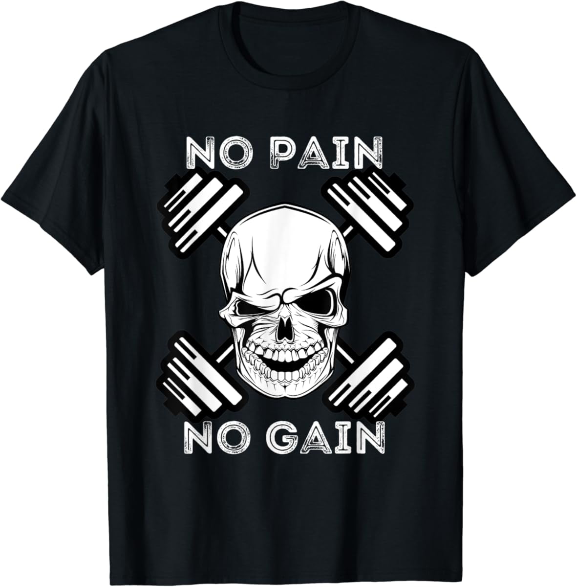 Fitzy No Pain No Gain - Powerlifting Workout Gym Weightlifting T-Shirt Full Size S-5XL - Walmart.com