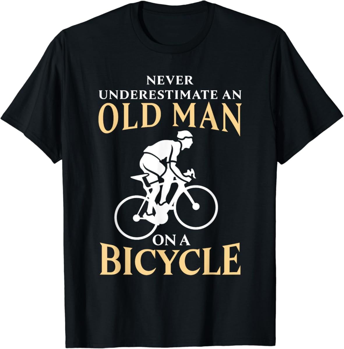 Fitzy Old Man on a Bicycle Cycling Gift T-Shirt Full Size S-5XL - Walmart.com