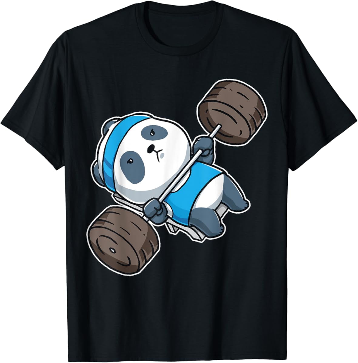 Fitzy Panda Bear Gym Workout Training Bench Press Weightlifting T-Shirt ...