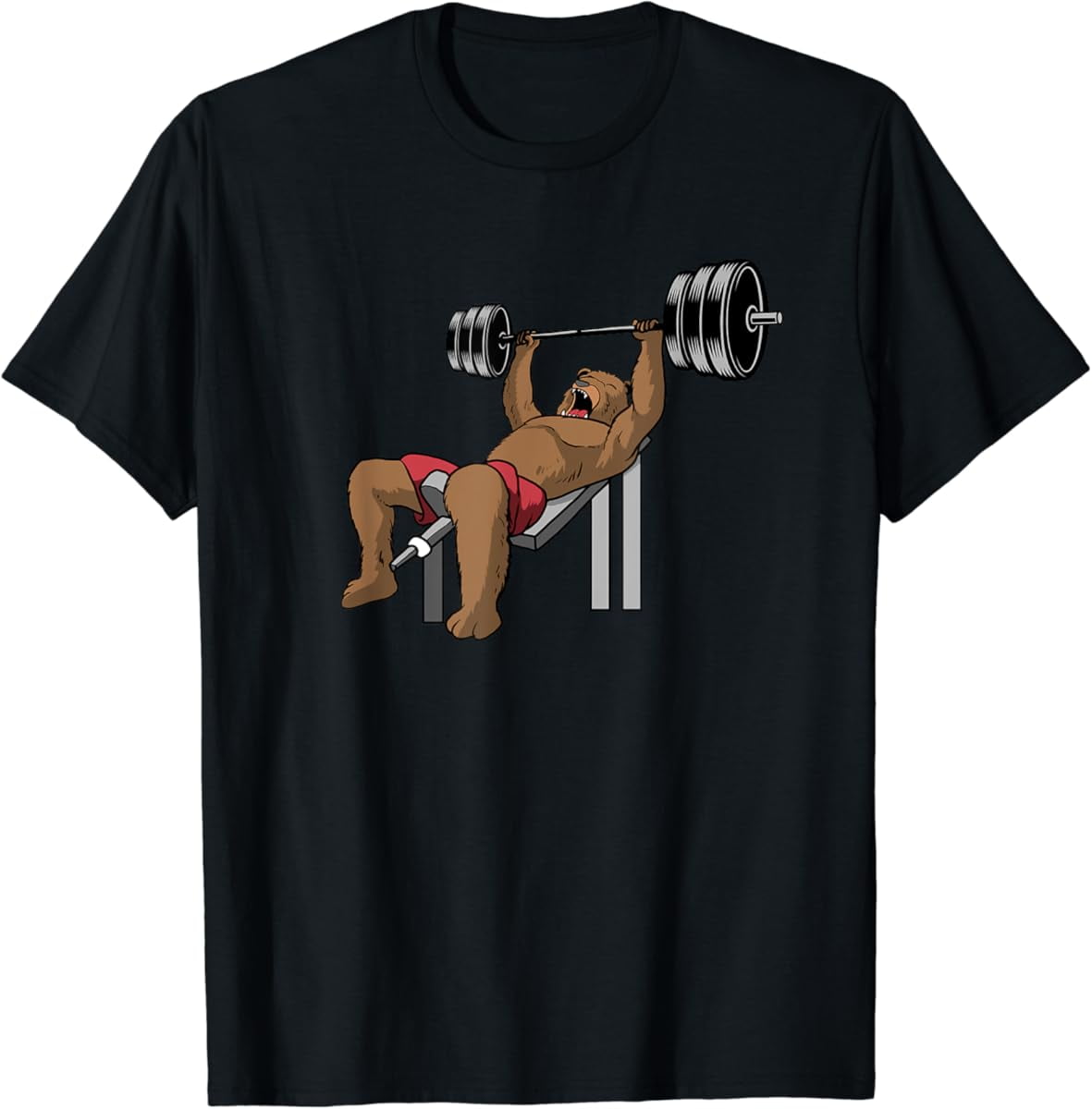 Fitzy Powerlifter Weightlifting - Bench Press Bear Powerlifting T-Shirt ...