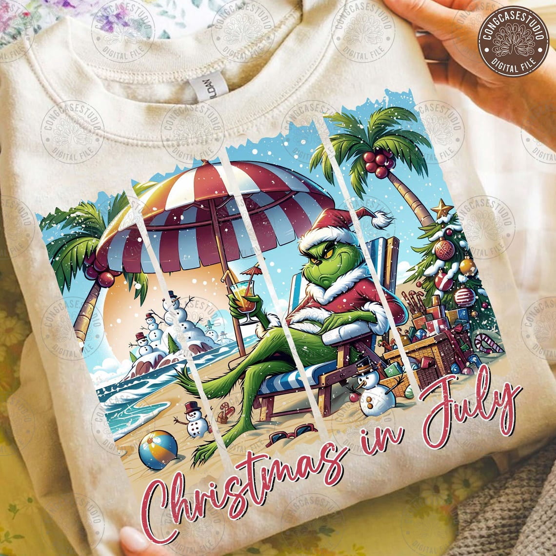 Fitzy Retro Christmas In July Shirt , Summer Green Monster , Green ...