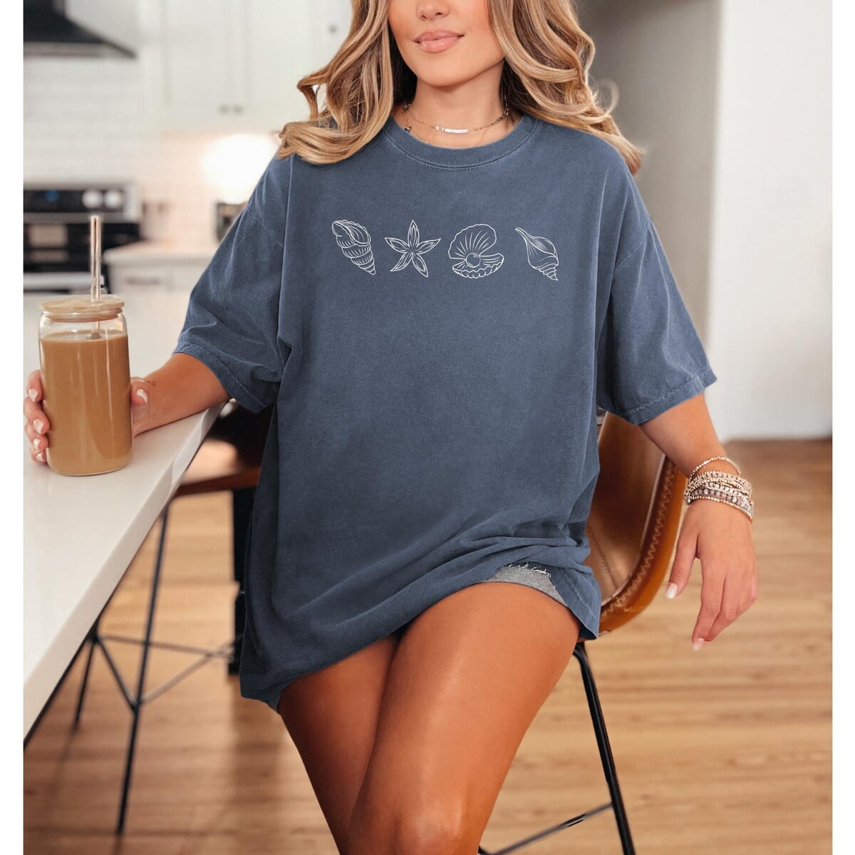 Fitzy , Seashell Shirt, Beach Shirt, Summer Shirt, Ocean Shirt, Ocean ...