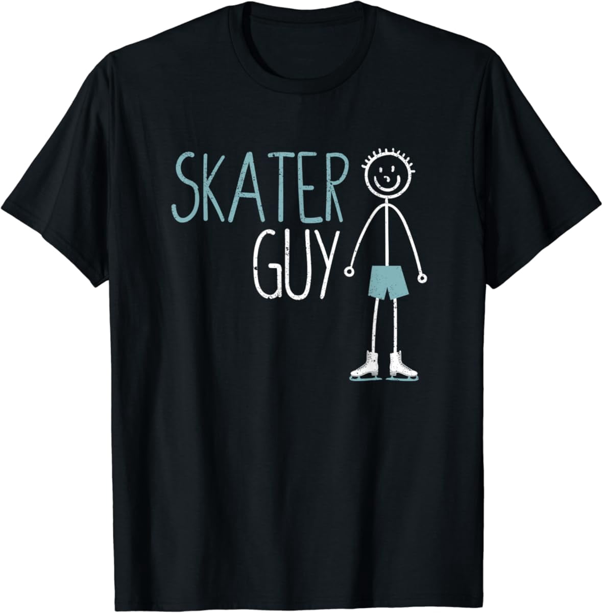 Fitzy Skater Guy Mens Skates Ice Skating Boy Figure Skaters T-Shirt ...