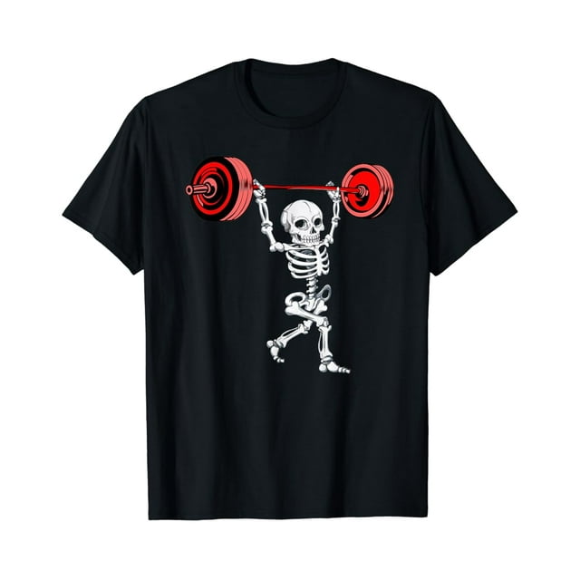 Fitzy Skeleton Weightlifting Fitness Gym Workout T-Shirt Full Size S ...