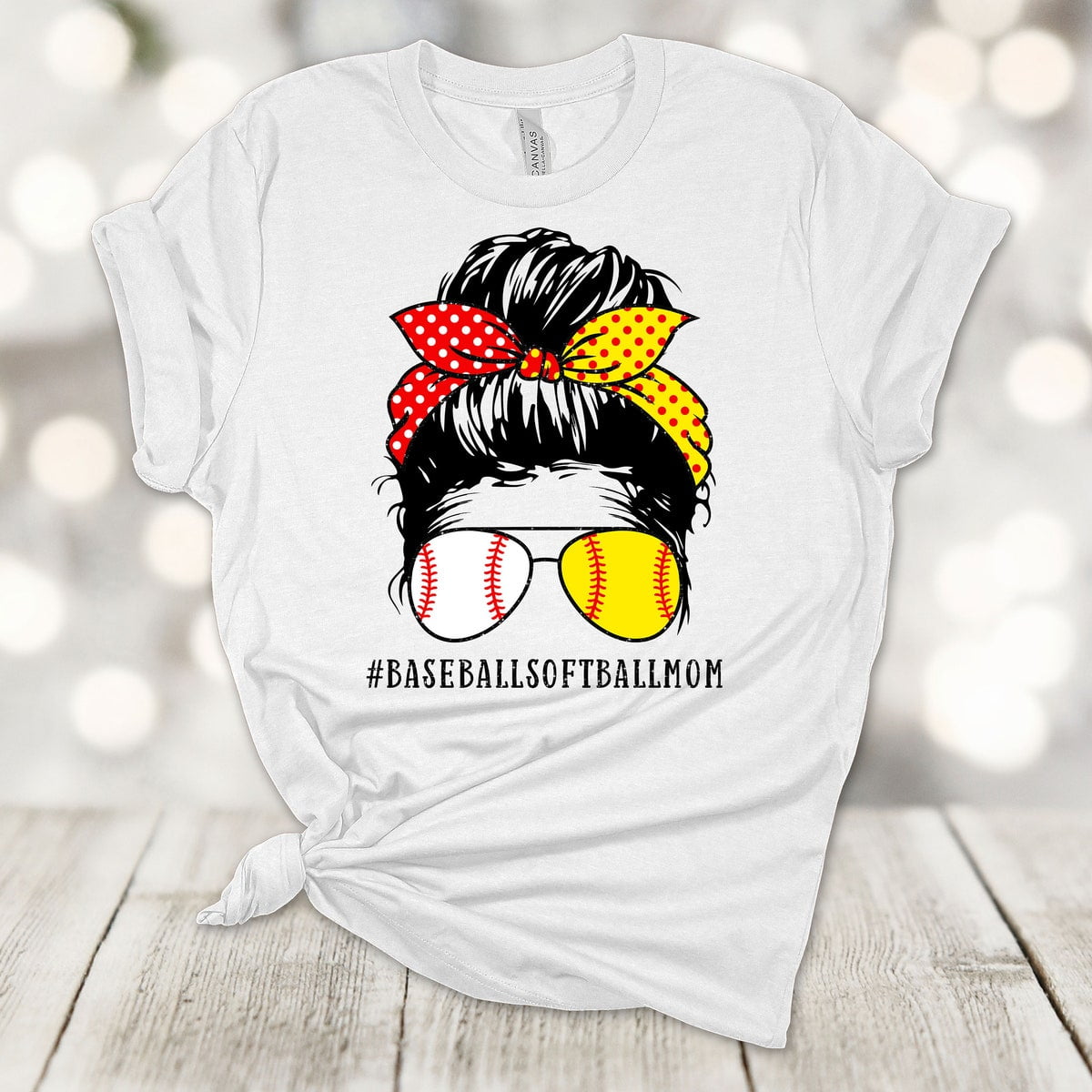 Fitzy Sports Shirt, Messy Bun, #BASEBALLSOFTBALLMOM, Baseball Player ...