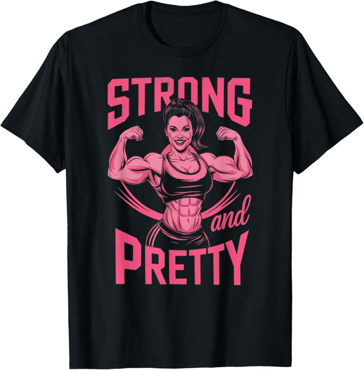 Fitzy Strong And Pretty Women Powerlifting Weightlifting Workout T ...