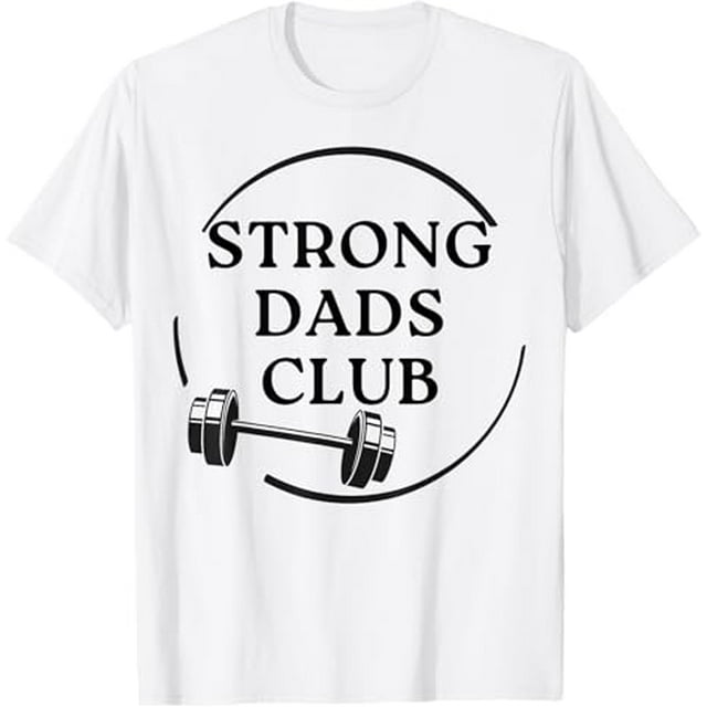 Fitzy Strong Dads Club, Barbell Weightlifting Dad Fitness T-Shirt Full ...