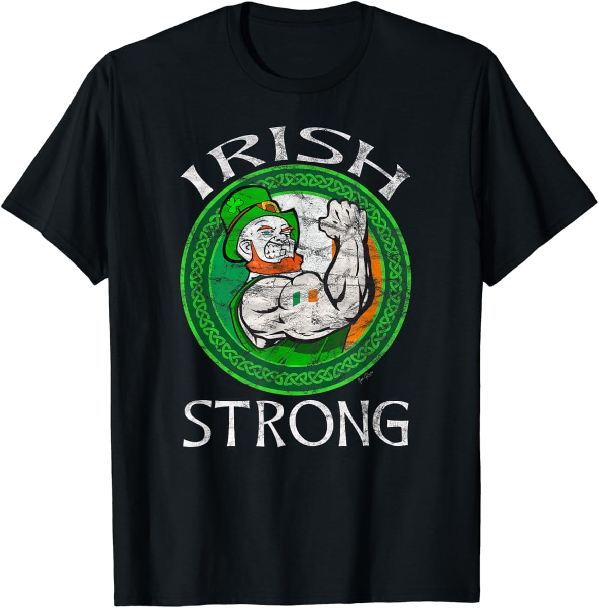Fitzy Strongman Powerlifting Irish Weightlifting Dad Gym T-Shirt Full ...