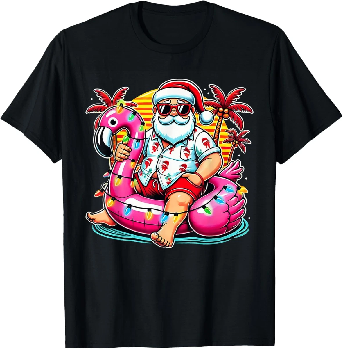 Fitzy Summer Flamingo Pool Float Christmas in July Te Unisex T-Shirt ...