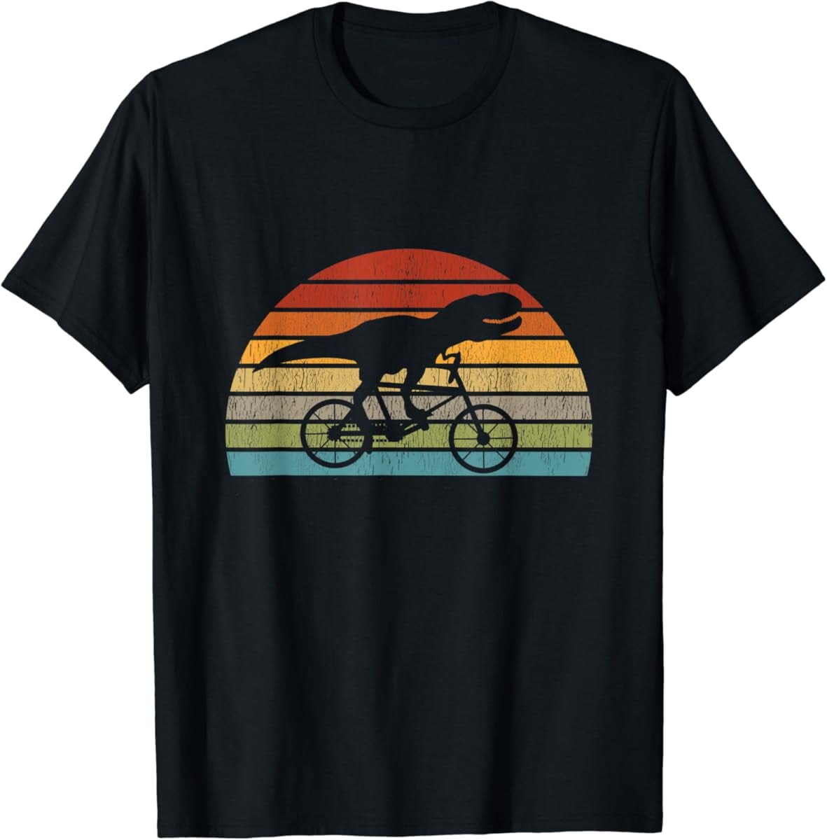 Fitzy T Rex Dinosaur on a Bicycle bike cycling retro biking T-Shirt Full Size S-5XL - Walmart.com