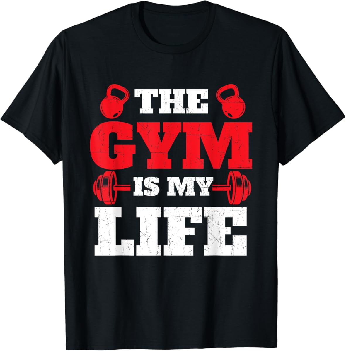 Fitzy The Gym Is My Life - Workout Gym Weightlifting Bodybuilding T ...