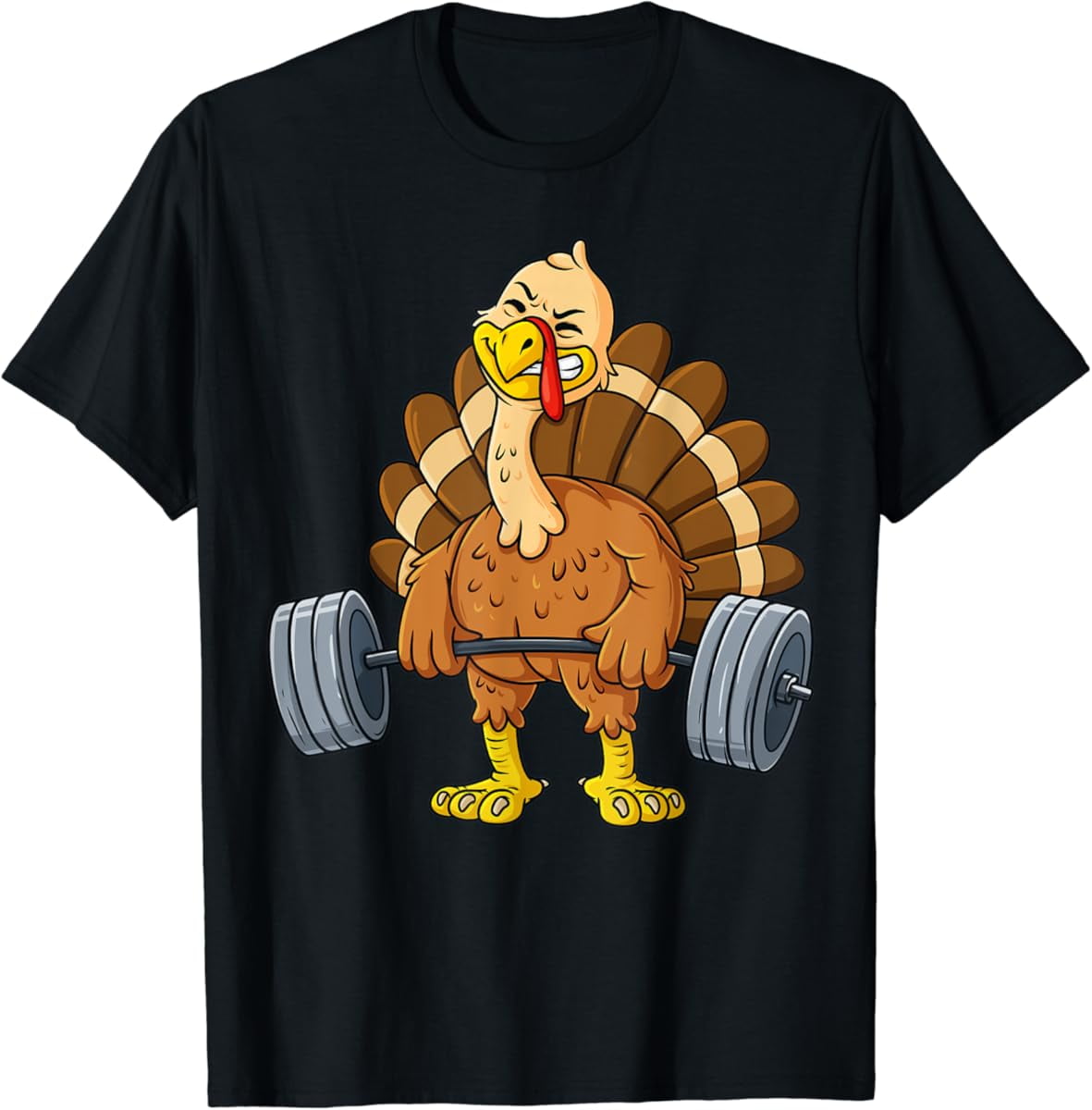 Fitzy Turkey Deadlift Thanksgiving Day Fitness Weightlifting T-Shirt ...