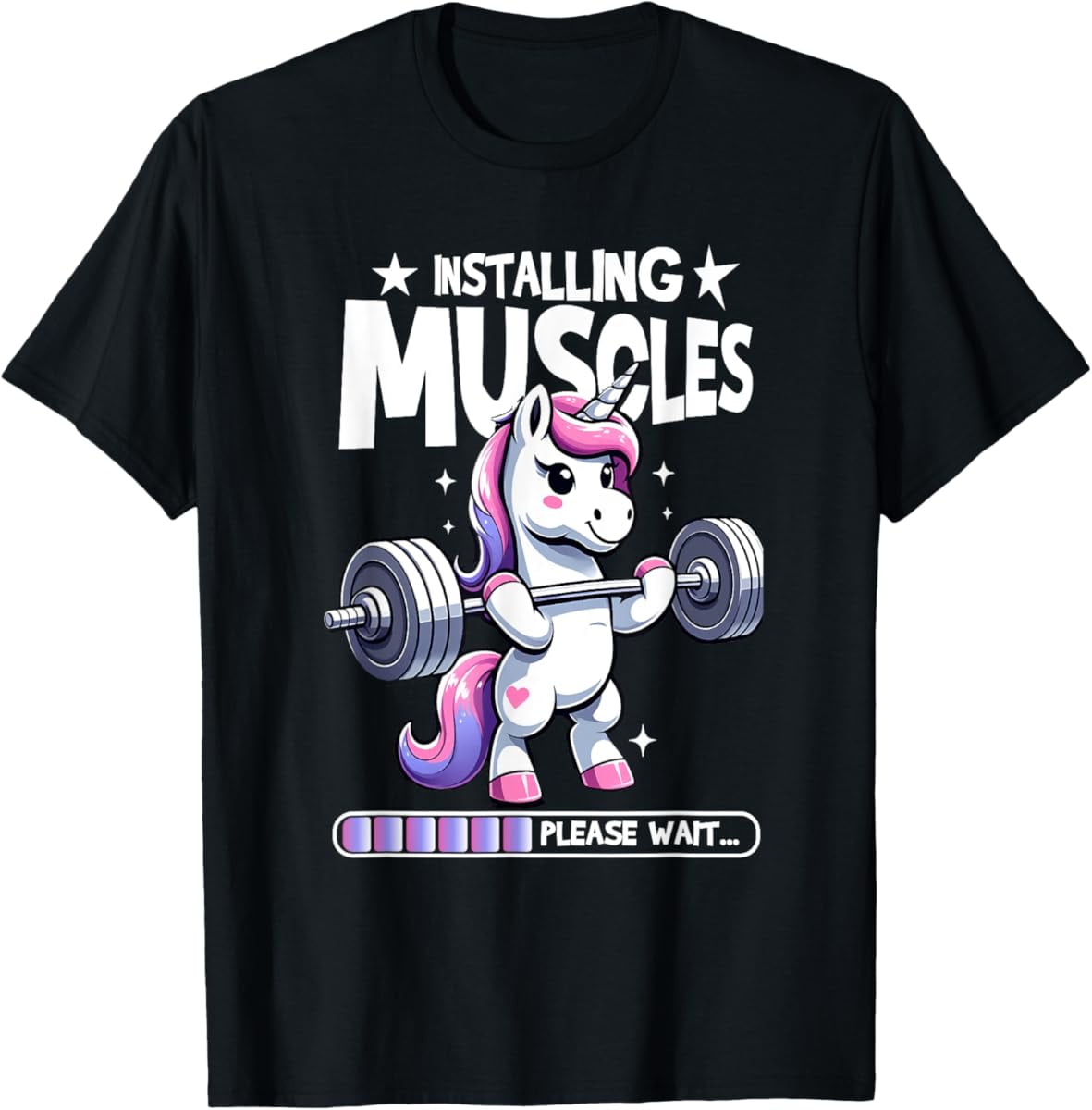Fitzy Unicorn Weightlifting Fitness Gym Workout Weight Training T-Shirt ...