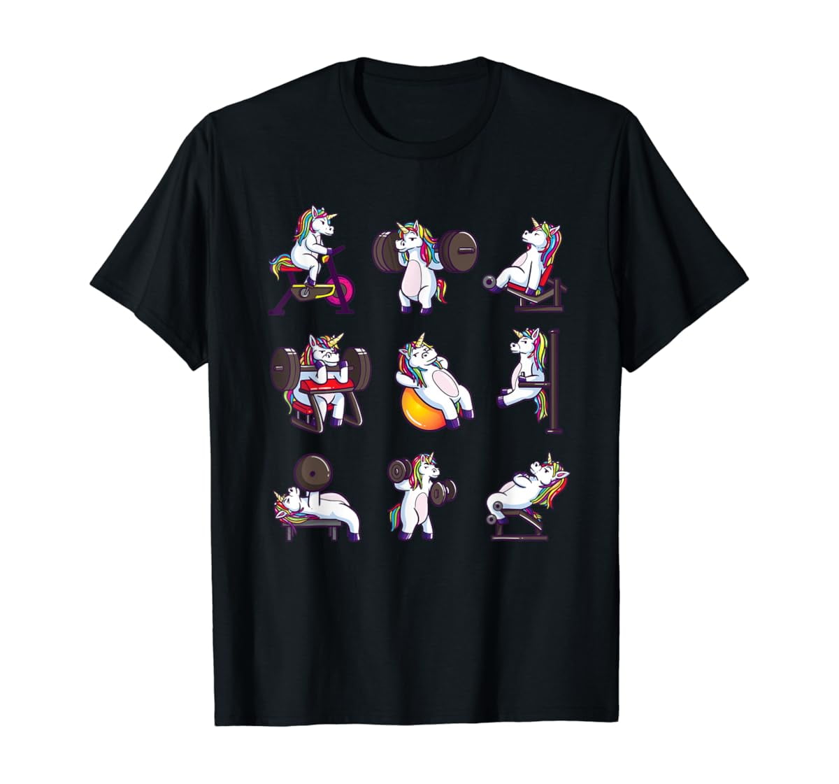 Fitzy Unicorn Weightlifting Powerlifting Gym Workout Girls Gift T-Shirt ...