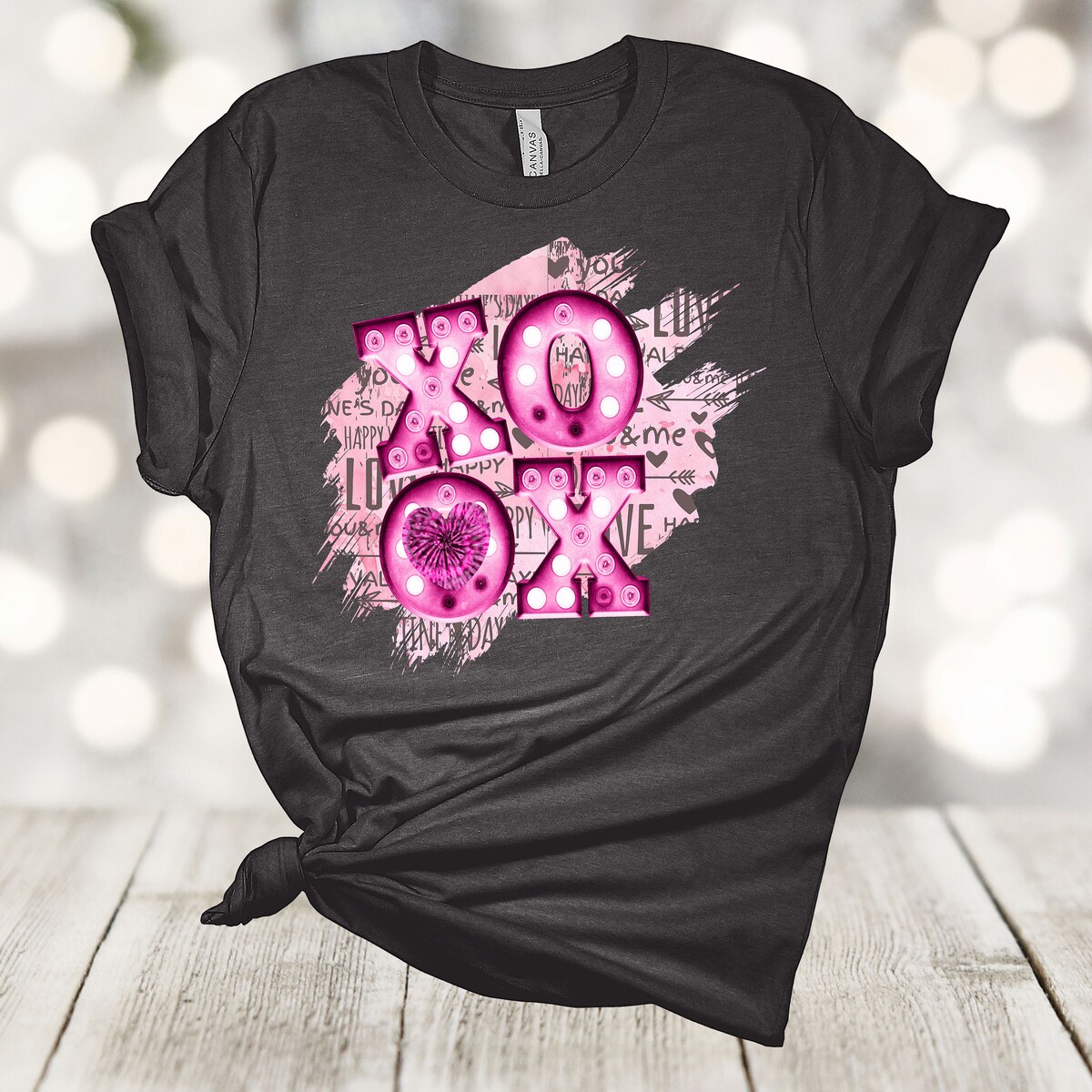 Fitzy Valentine's Day Tee, XOXO Marquee Sign, Tie Dye Heart, Valentine ...