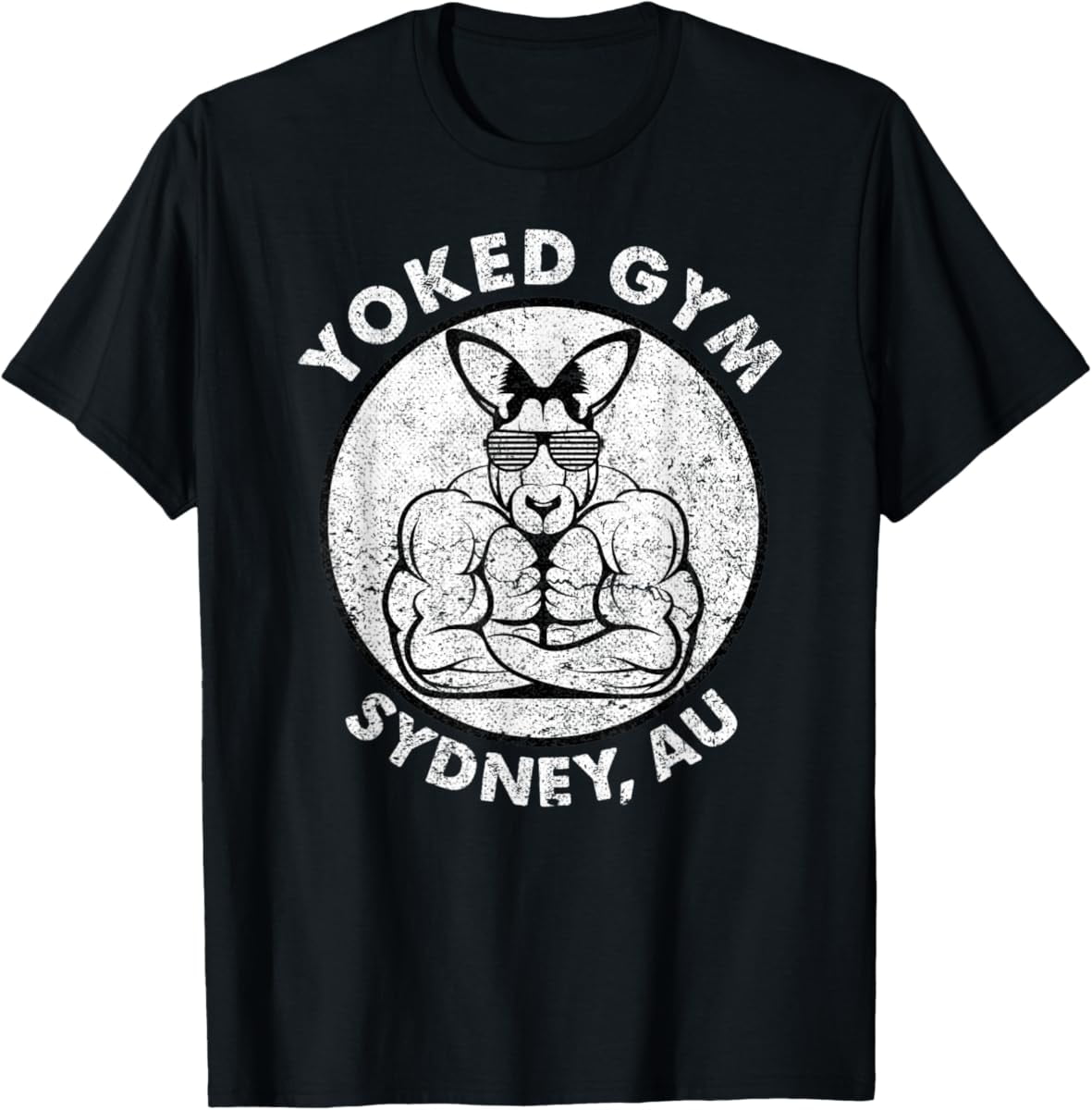 Fitzy Weight Lift Yoked Gym Sydney Flex Muscle Kangaroo Men Women T ...