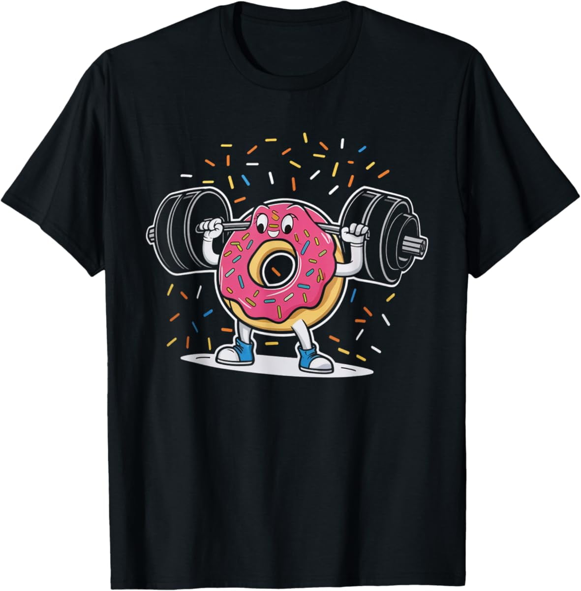 Fitzy Weightlifting Fitness Gym Workout Doughnut Donut Lover T-Shirt ...
