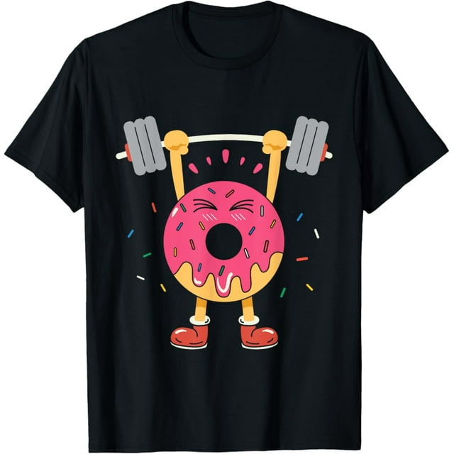 Fitzy Weightlifting Fitness Workout Gym Donut Lover Gift T-Shirt Full Size S-5XL - Walmart.com
