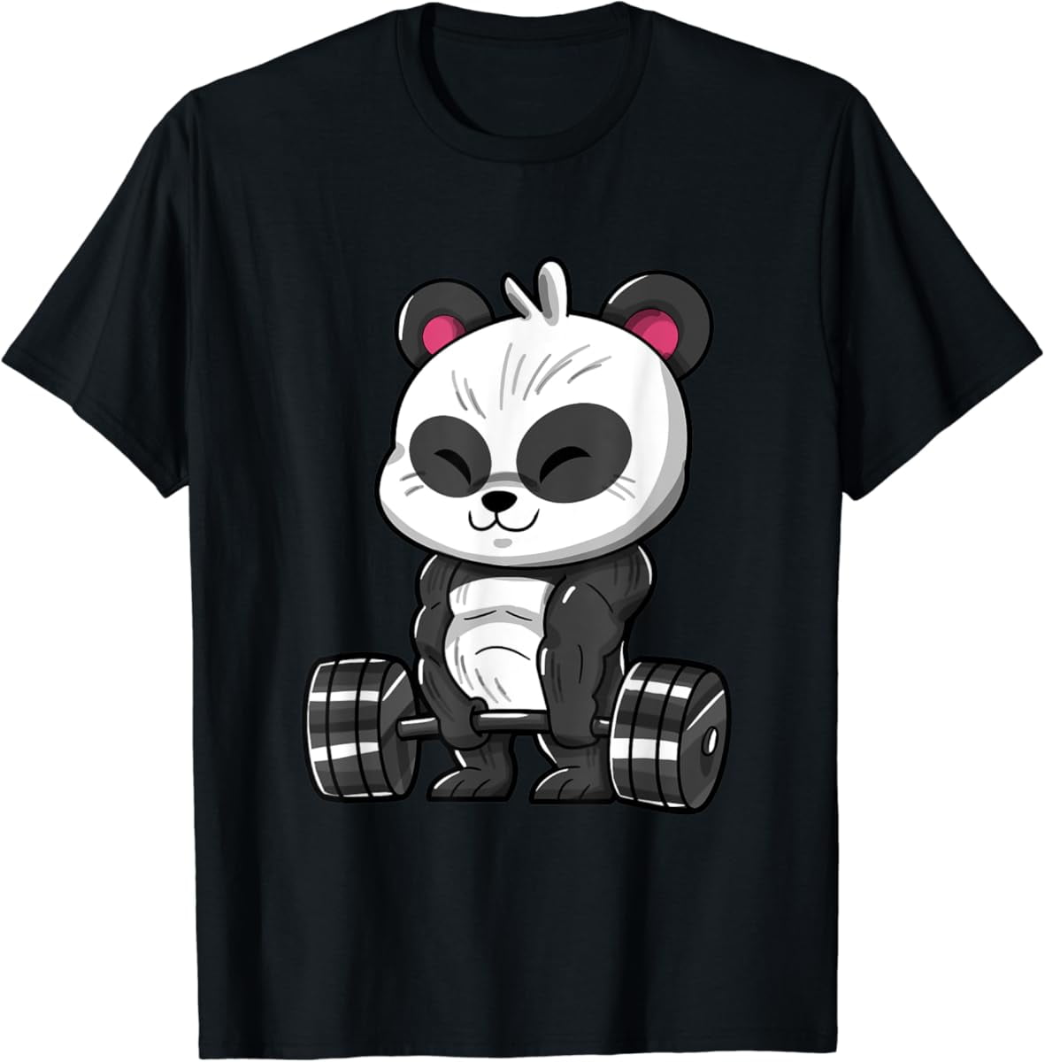 Fitzy Weightlifting Panda Workout Bodybuilder Fitness Gym Panda T-Shirt ...