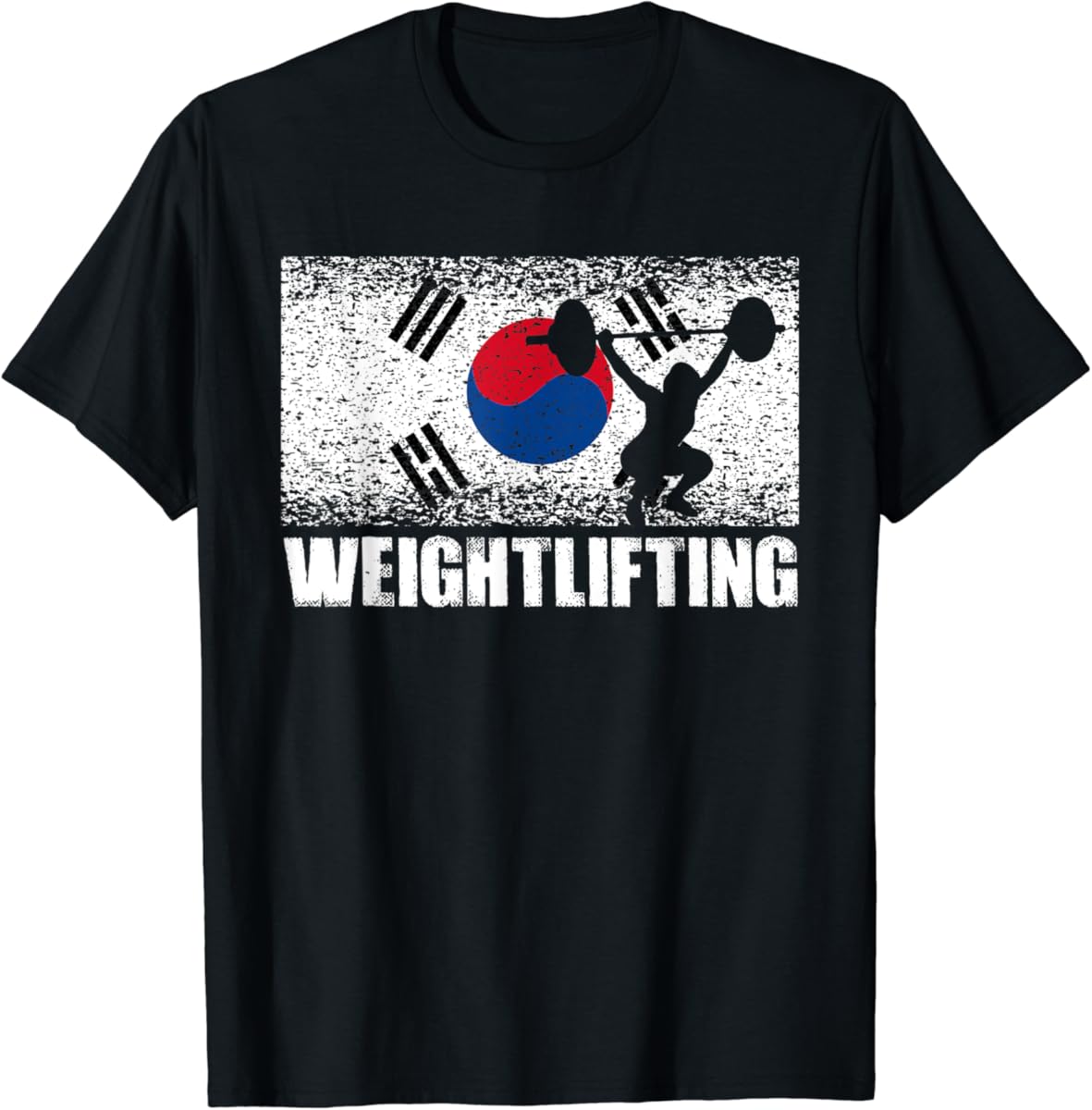 Fitzy Weightlifting Sport, Korea Flag, Korean Weightlifter T-Shirt Full ...