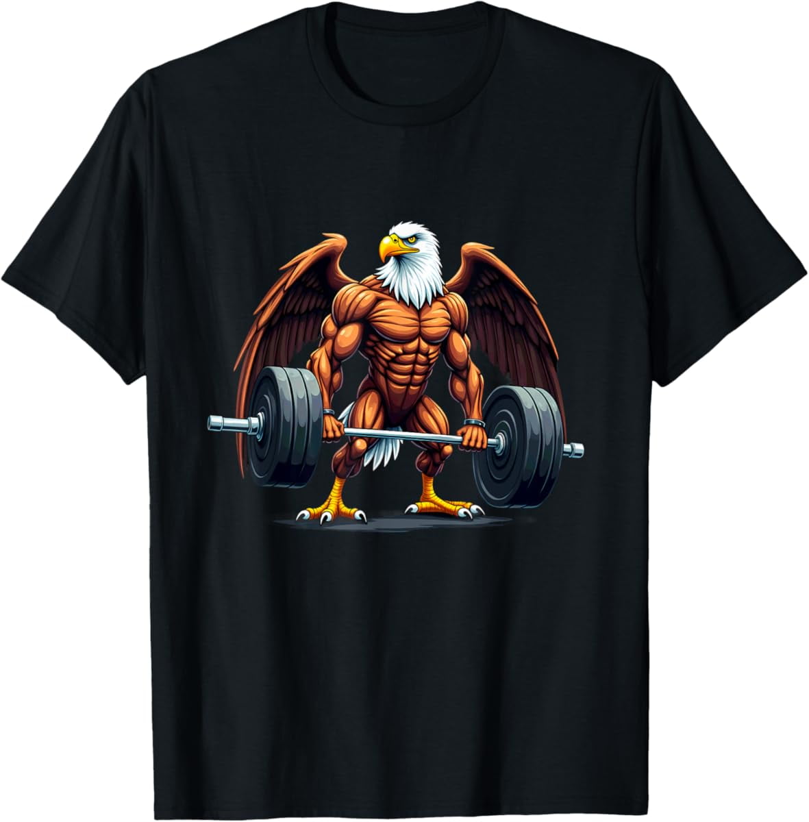 Fitzy Workout Gym Eagle Deadlift Weightlifting T-Shirt Full Size S-5XL ...
