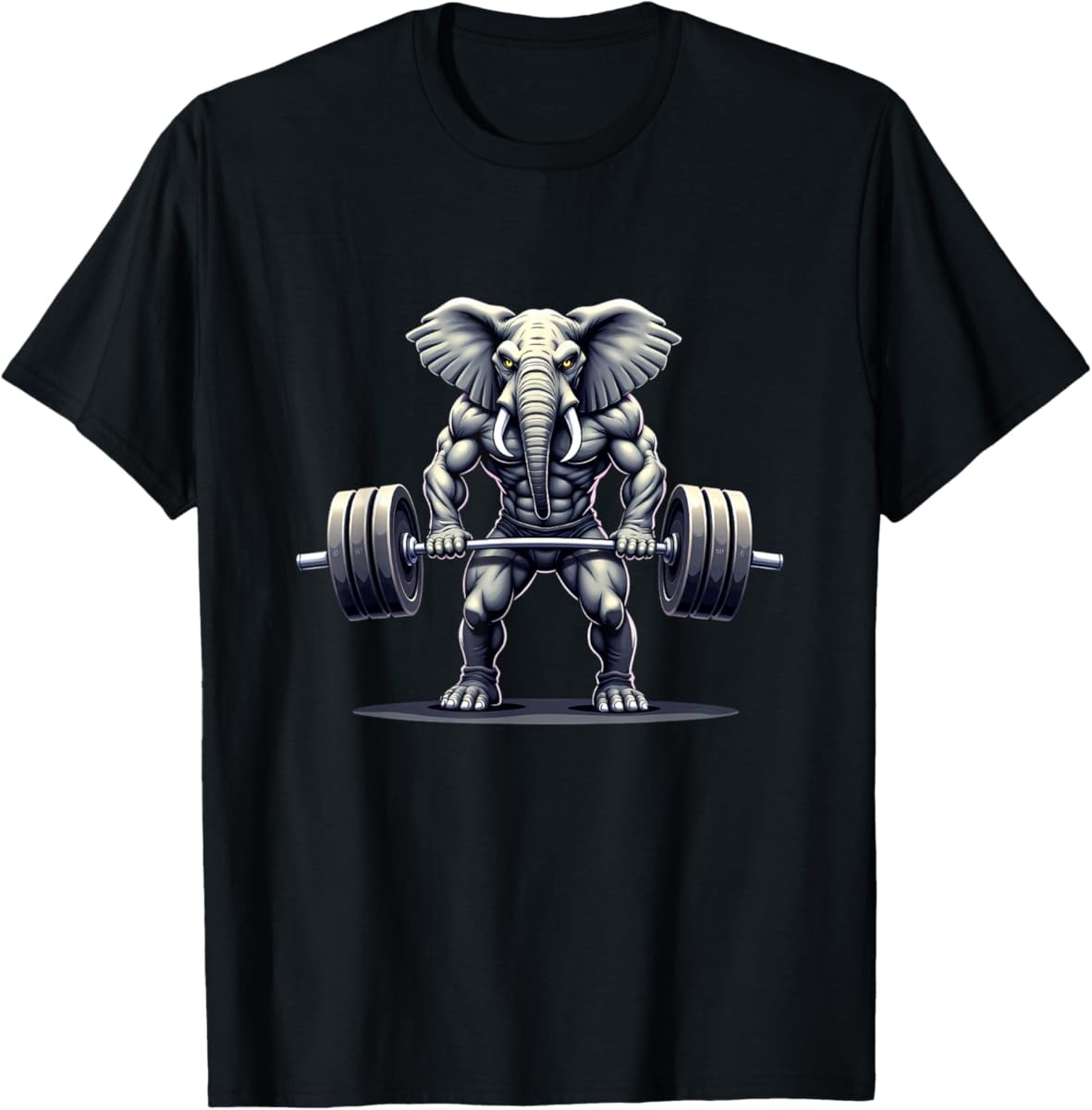 Fitzy Workout Gym Elephant Deadlift Weightlifting T-Shirt Full Size S ...
