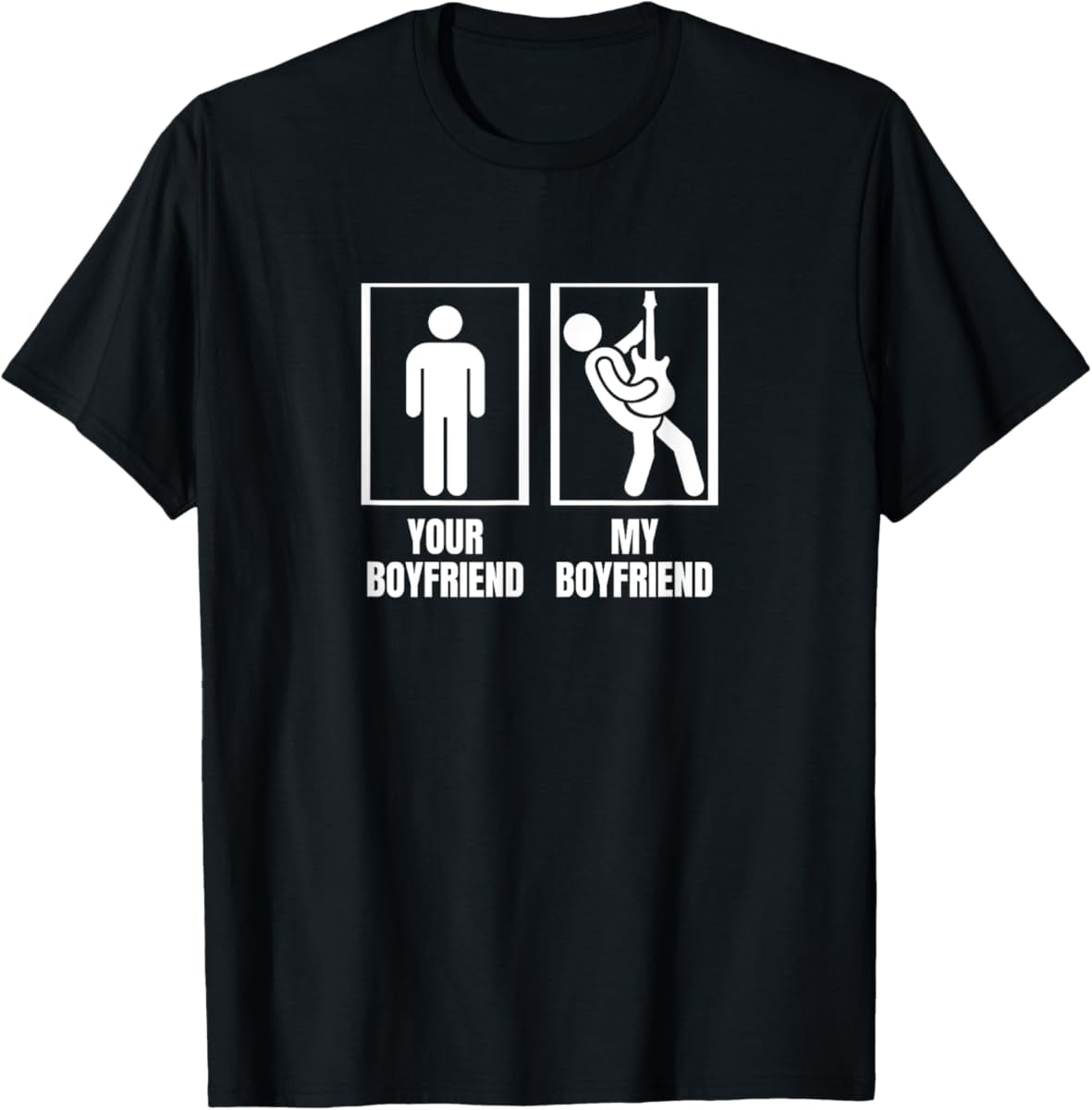 Fitzy Your Boyfriend My Boyfriend Bass Guitar Bass Player T-Shirt Full Size S-5XL - Walmart.com