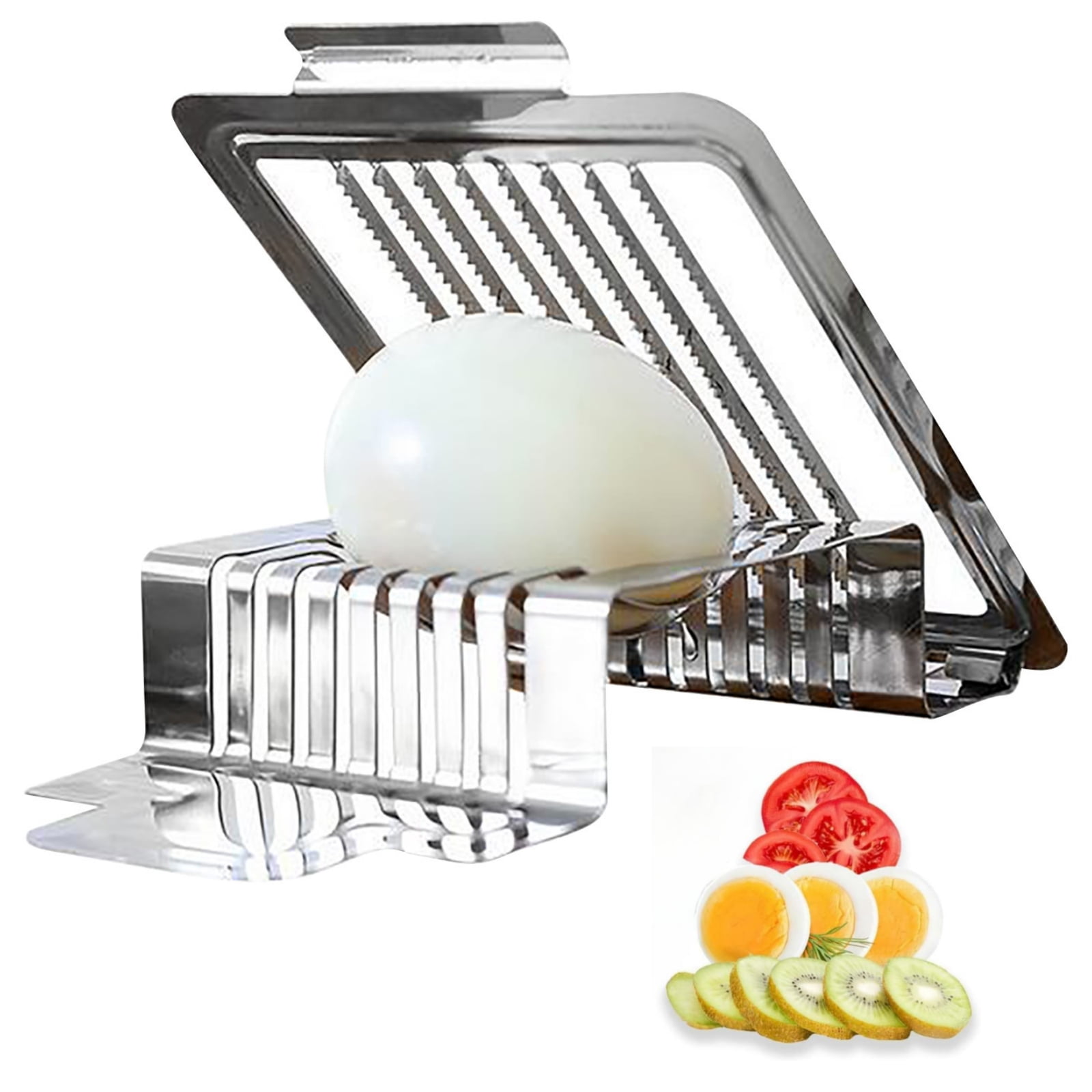 Fiudx 20PCS Egg Slicer for Hard Boiled Eggs, Multipurpose Stainless ...