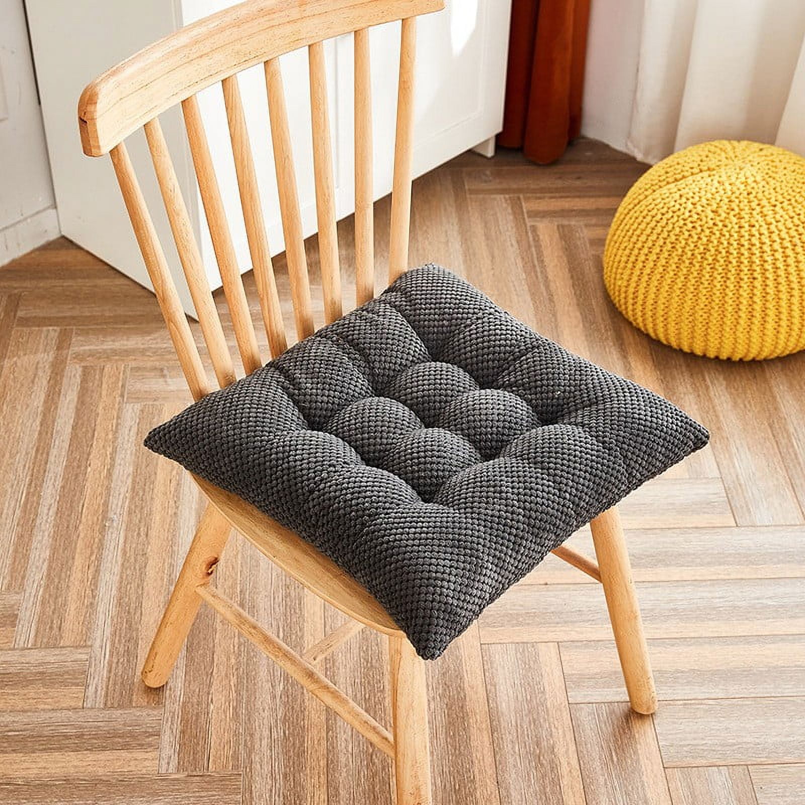 Fiudx Seat Cushion Thickened Dining Chair Cusions Rice Futon Chair Pads ...