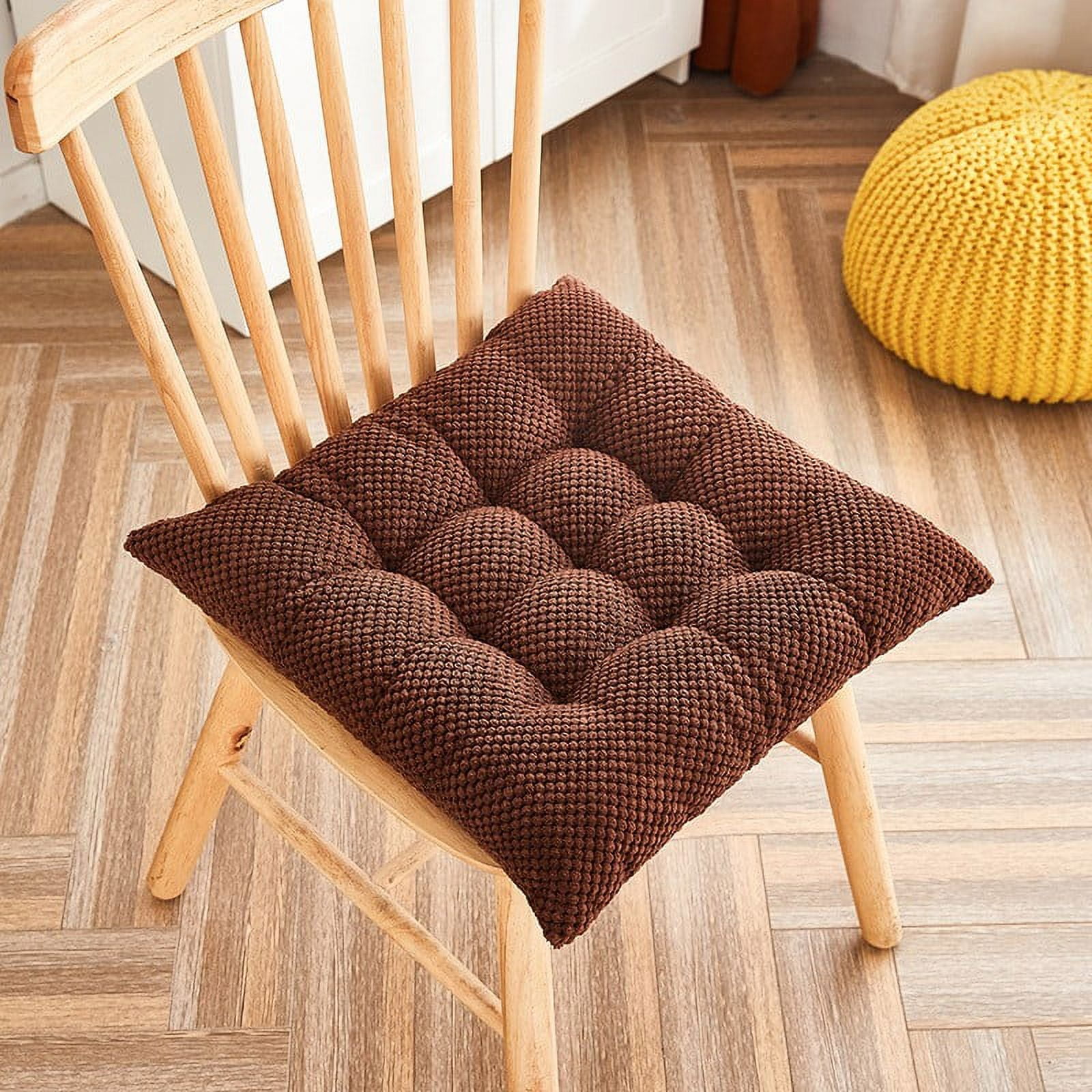 Fiudx Seat Cushion Thickened Dining Chair Cusions Rice Futon Chair Pads ...
