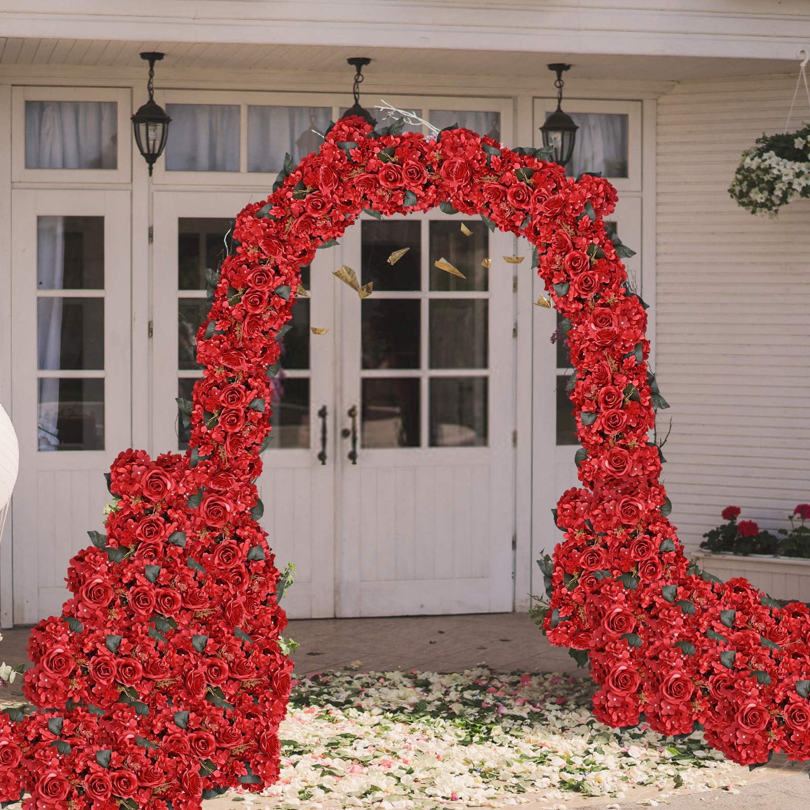 Fiudx Wedding Venue Flower Arrangement Simulation Silk Flower Finished ...