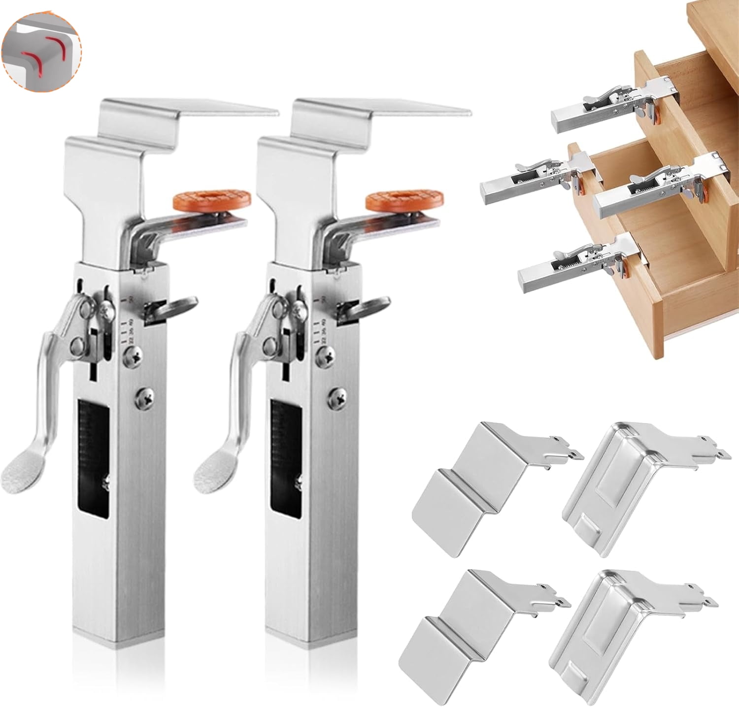 Fivalo Drawer Front Installation Clamps, Woodworking Tool Drawer Fixing Clamp Adjustable ...