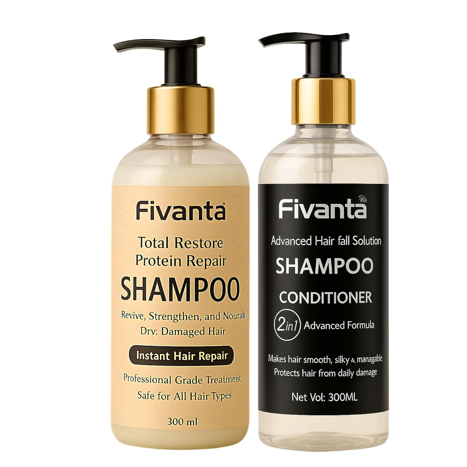 Fivanta Hair Care Set Total Restore Protein Repair Shampoo and 2in1 ...