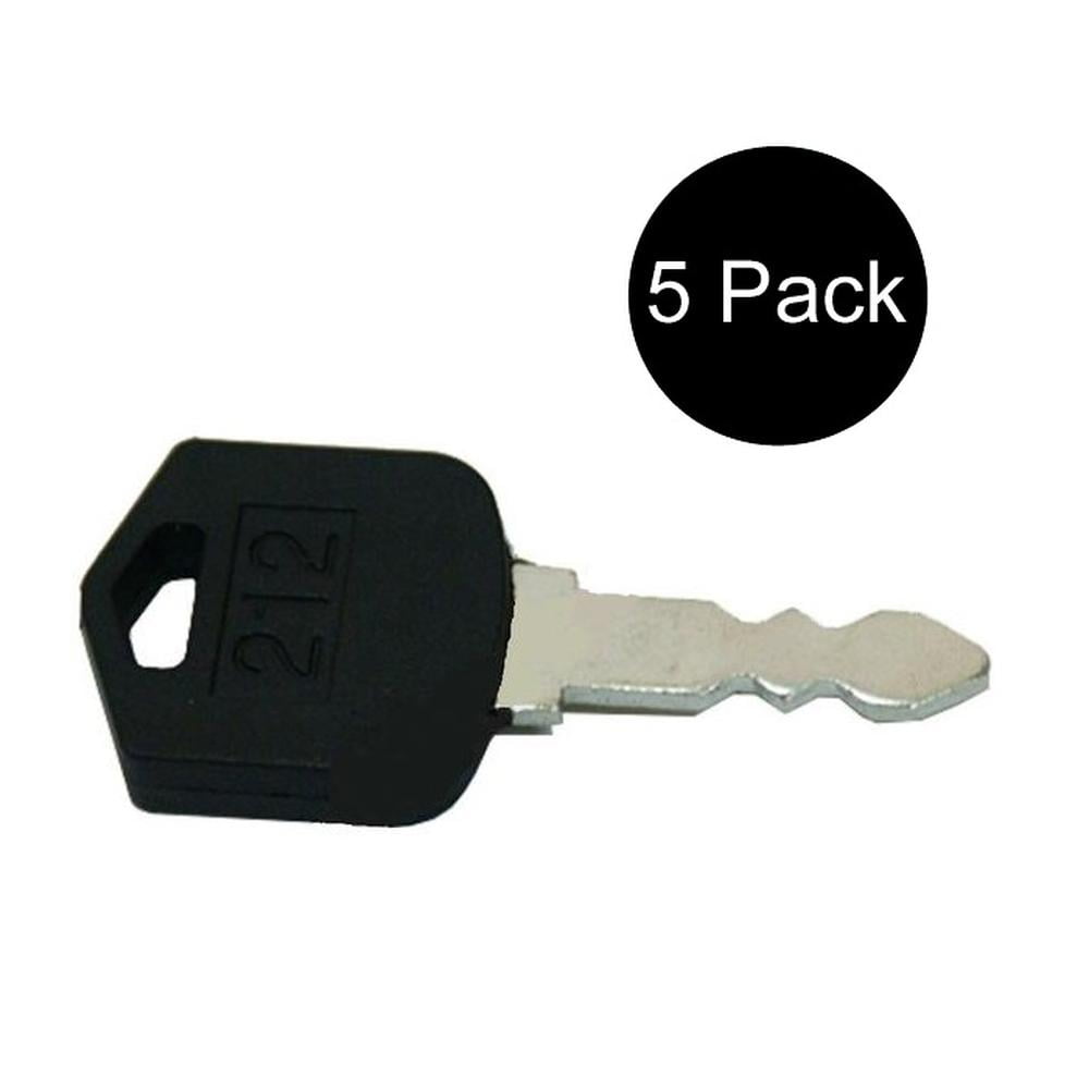 RAParts Five (5) D554212 212 Ignition Key Fits Various Doosan & Daewoo ...