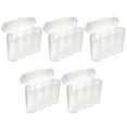Five (5) EBC Battery AA AAA Clear Plastic Battery Storage Case Holder ...