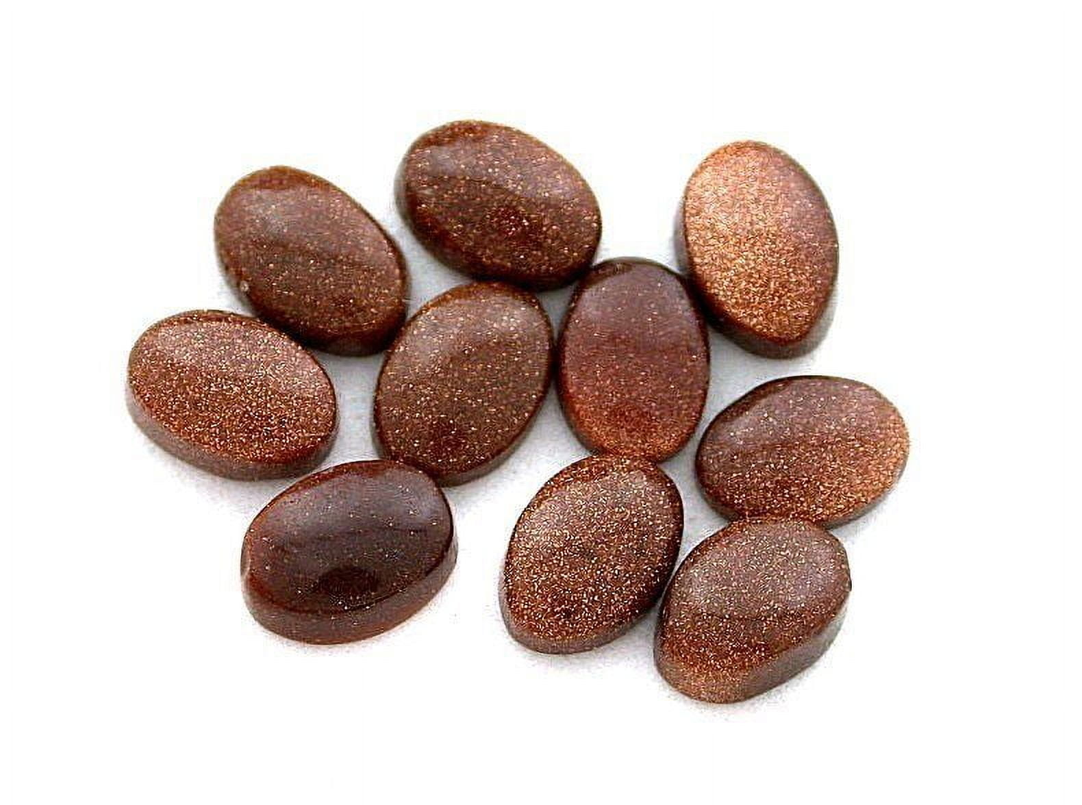 Five 7x5 7mm x 5mm Oval Goldstone Cab Cabochon Gem Stone Gemstone GC8 ...