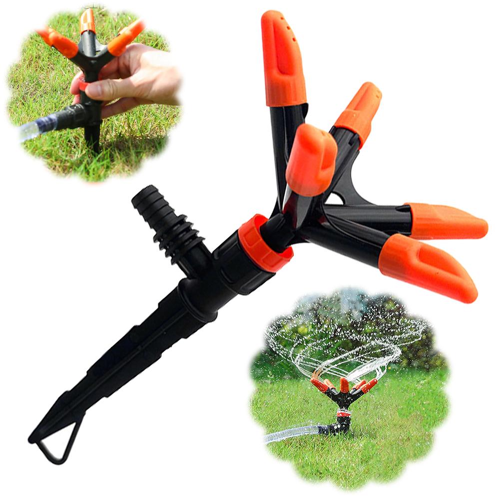 Five Arm Sprinklers for Yard Lawn Sprinkler with Metal Base Heavy 360 ...