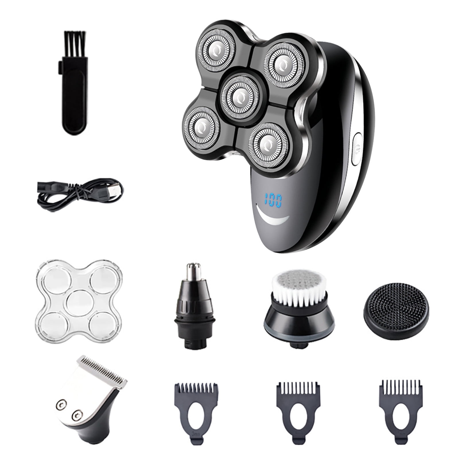Five-Blade Electric Washable Digital Display Shaver, Electric Shavers ...