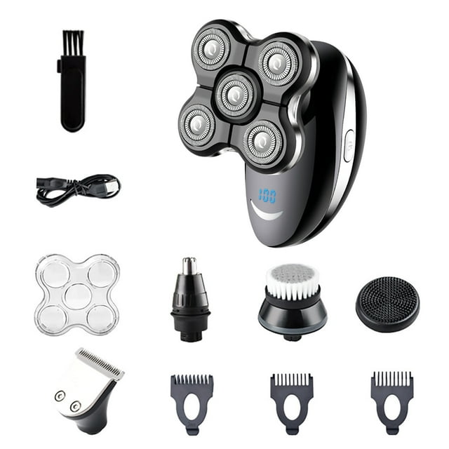 Five-Blade Electric Washable Digital Display Shaver, Electric Shavers ...