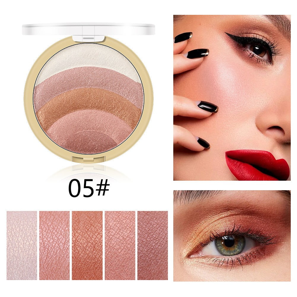 Five Color Eye Shadow and Blush Palette - Multi-Functional Makeup for ...