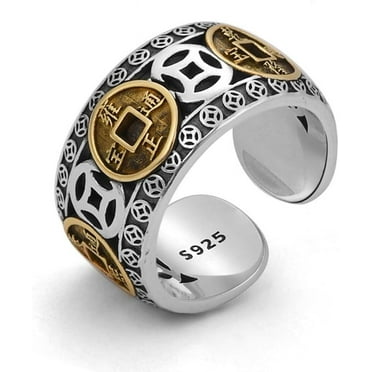 Barong God Of Good Mens Ring in Silver, Balinese Mythology Gothic Ring ...