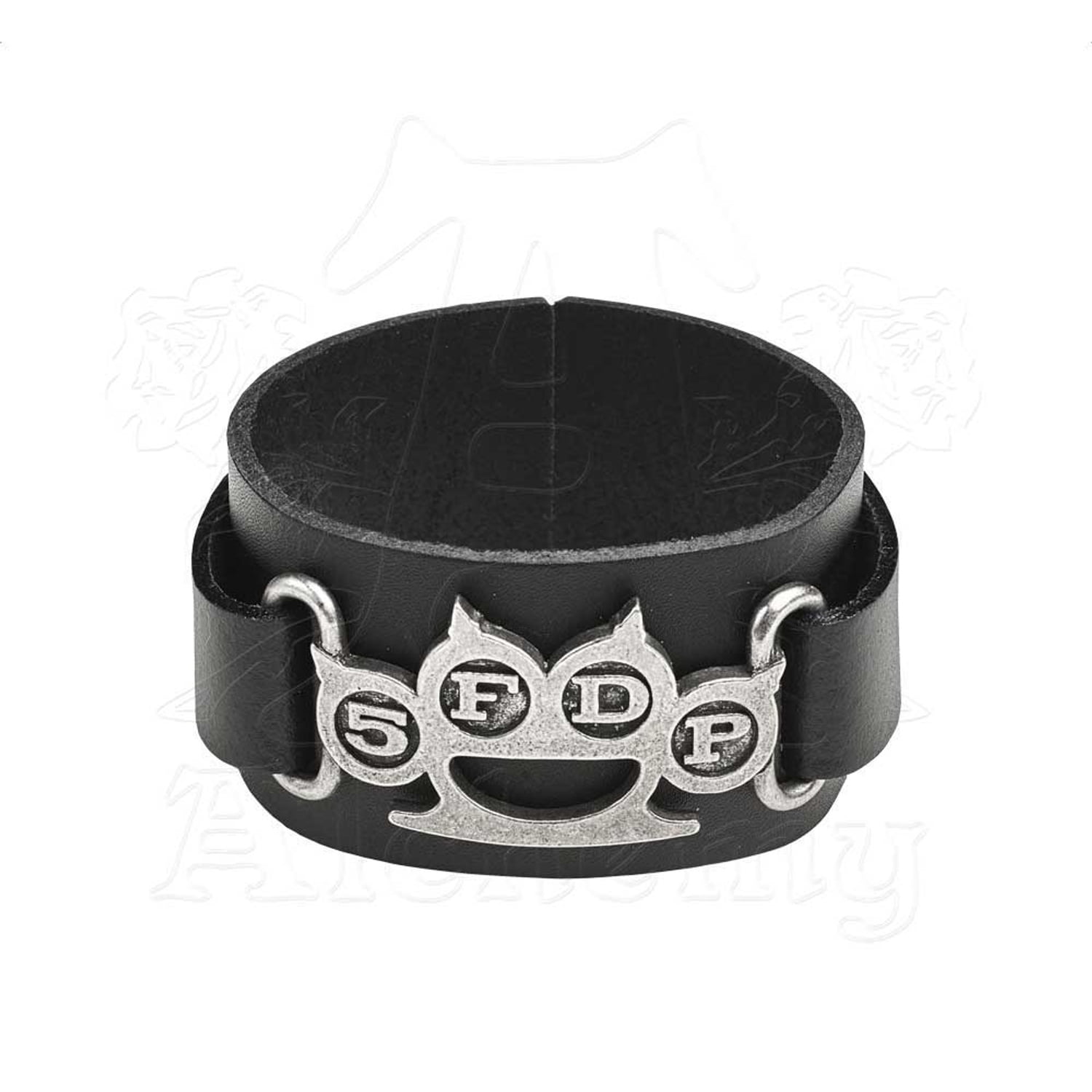 Five Finger Death Punch Adult Knuckle Duster Leather Wristband ...