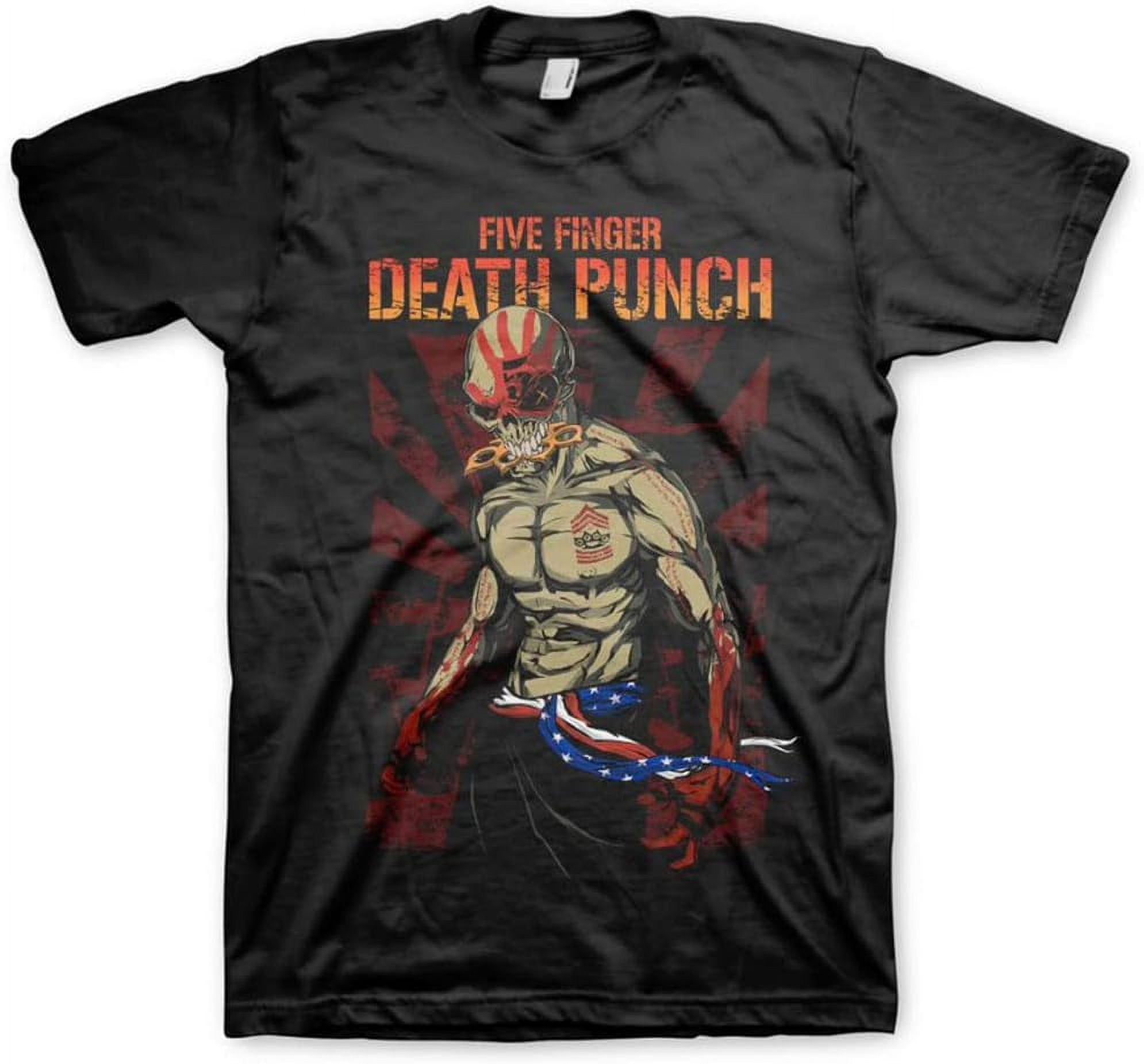 Five Finger Death Punch Patriotic Logo T-Shirt Black 2X-Large ...