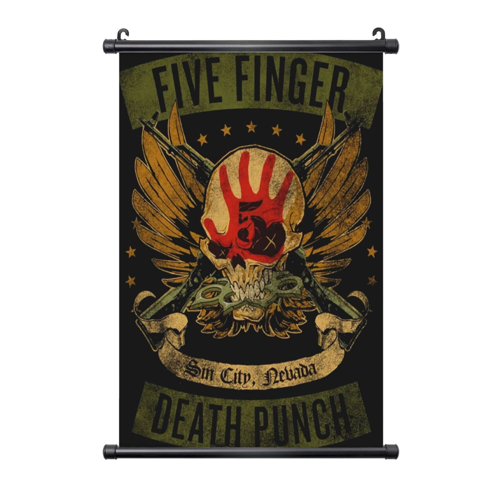 Five Finger Death Punch Posters Wall Hanging Black Plastic Shaft Poster ...